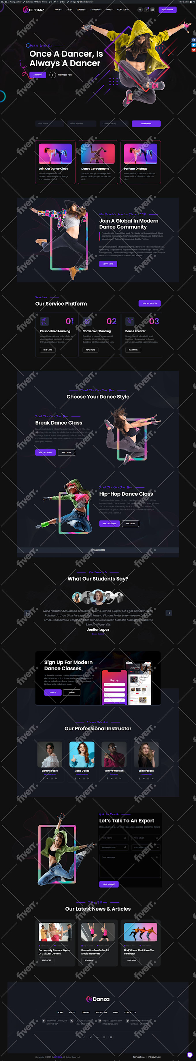 Create, redesign, clone, revamp wordpress website using elementor page builder by Rajibduet02 ...